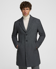 Пальто из смесовой ткани с содержанием шерсти в сером цвете CT-0113 ...