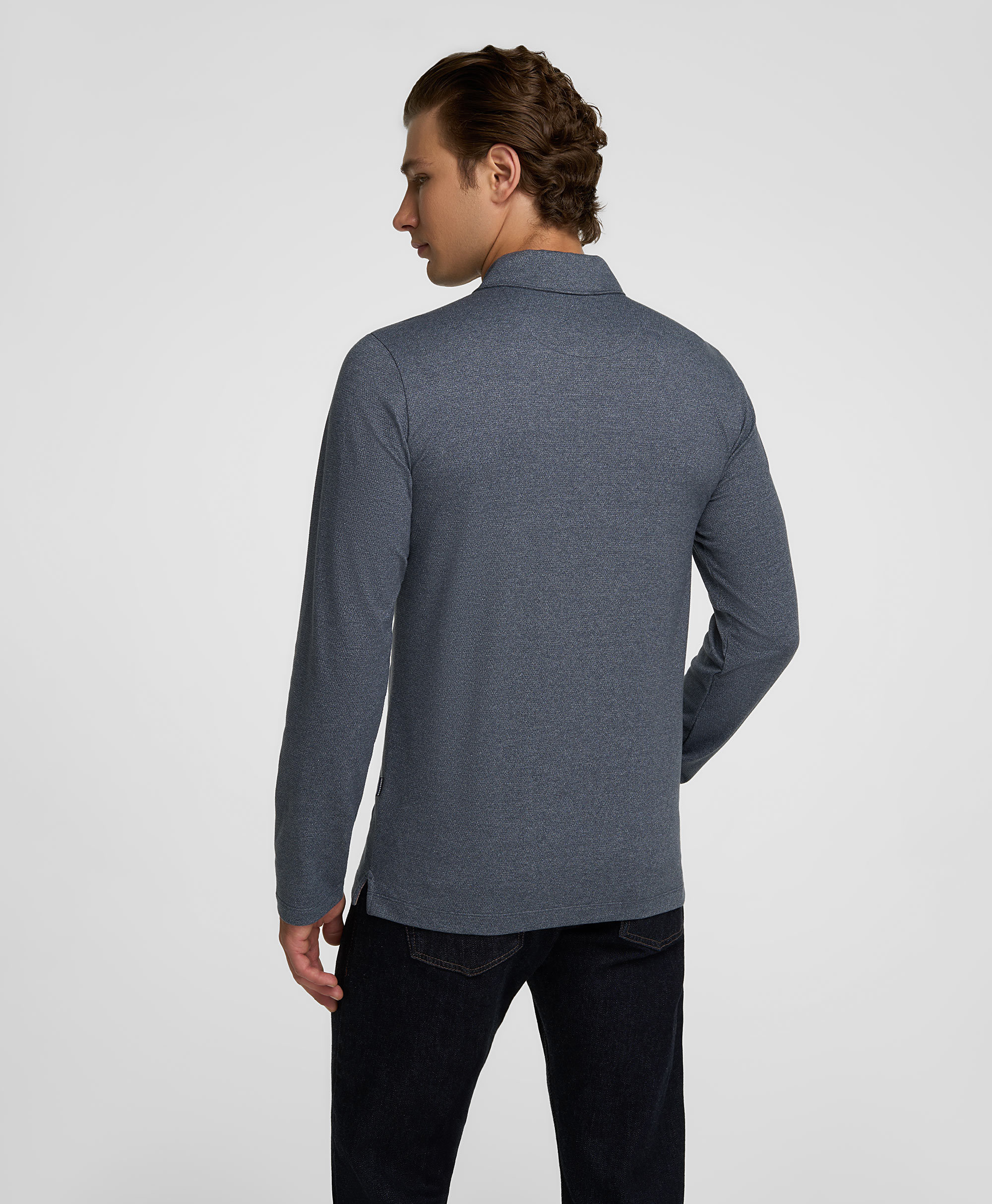 Рубашка хлопковая, прилегающий силуэт SHL-2327-X DBLUE- купить в ...