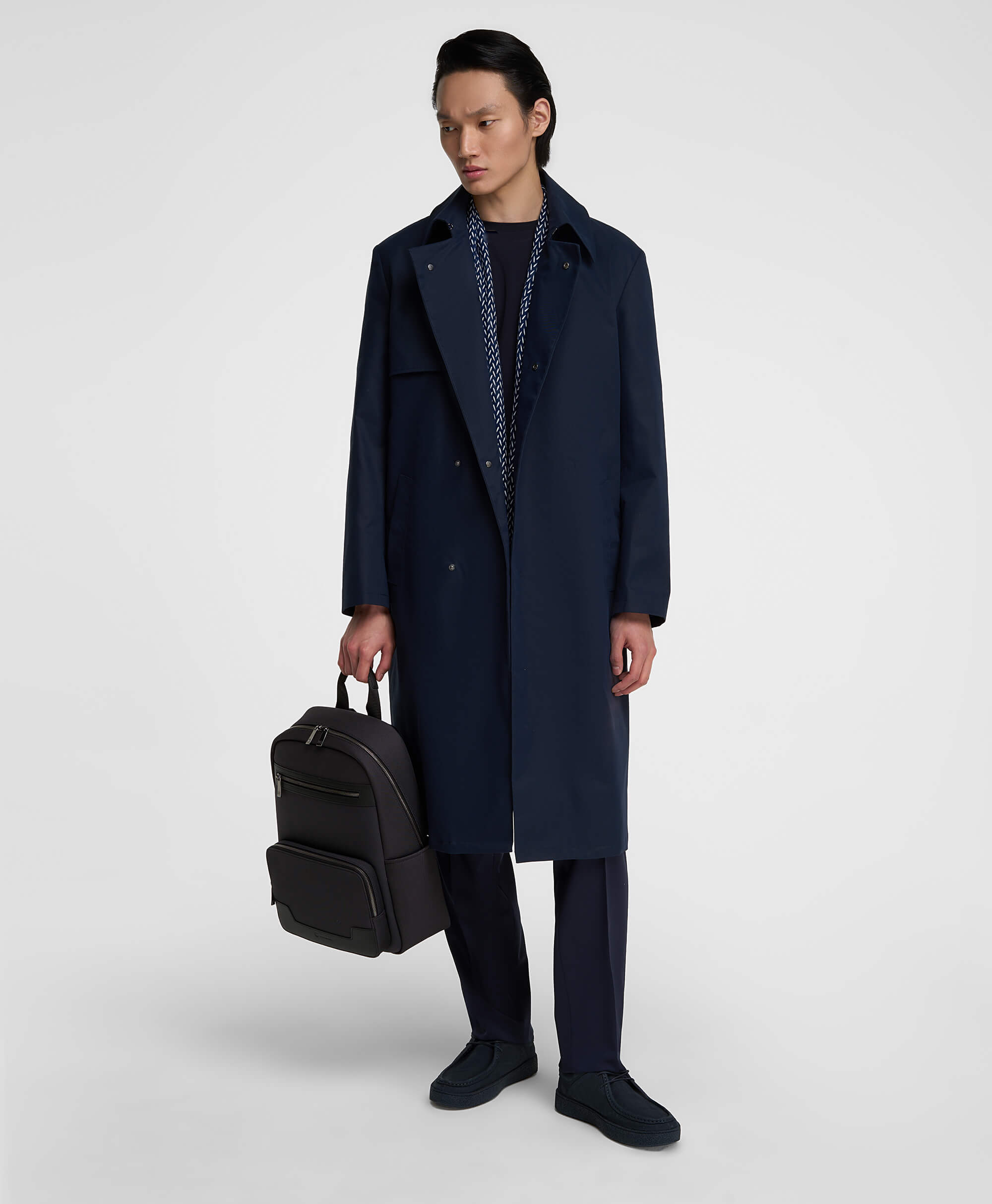 Плащ HENDERSON Studio RC-0044 NAVY- купить в HENDERSON.RU, цена 31995.00